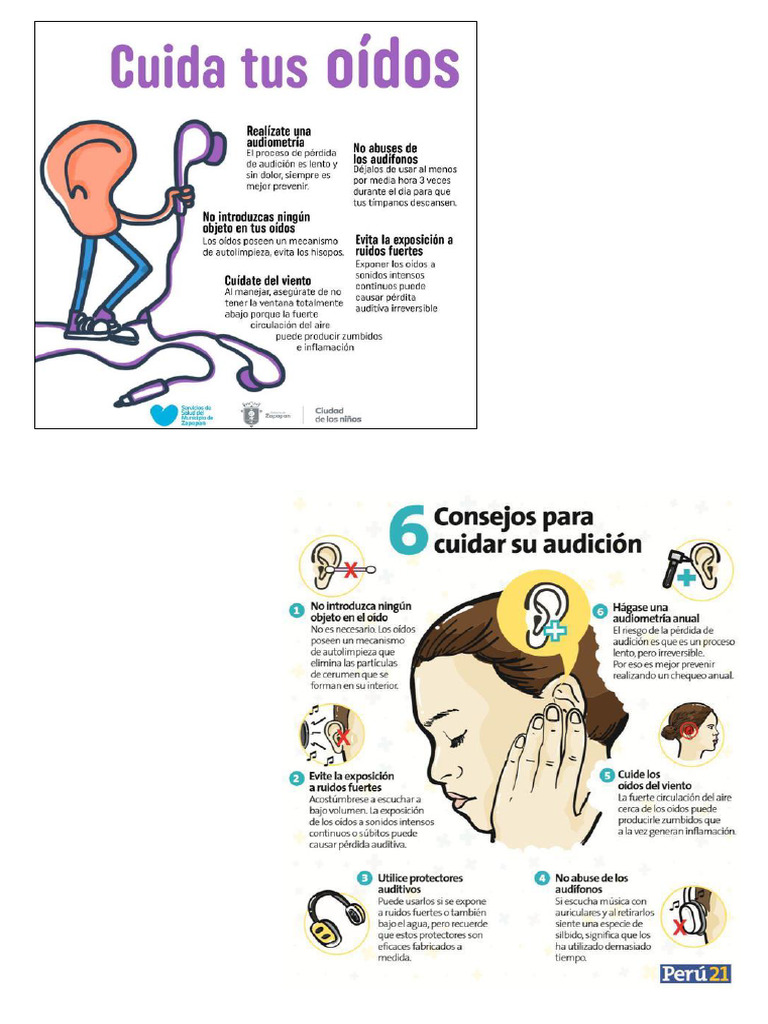 Afiche Cuidado de Los Oidos | PDF