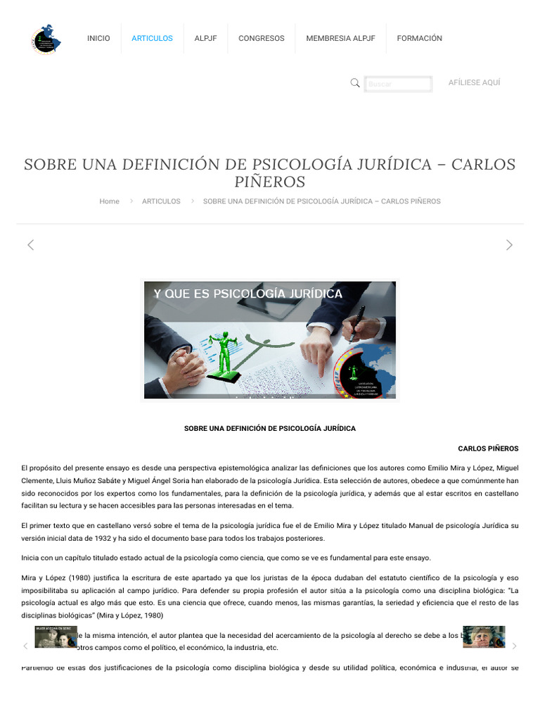 Definición de Psicología Jurídica | PDF