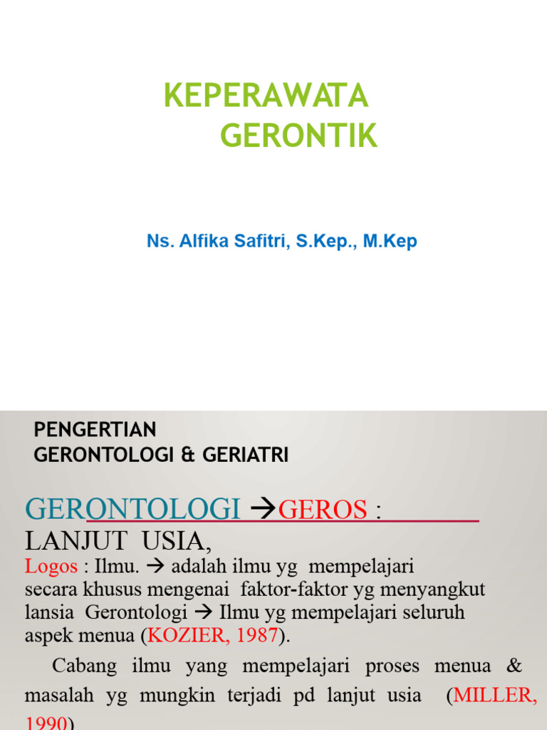 Kep Gerontik Part 1 | PDF
