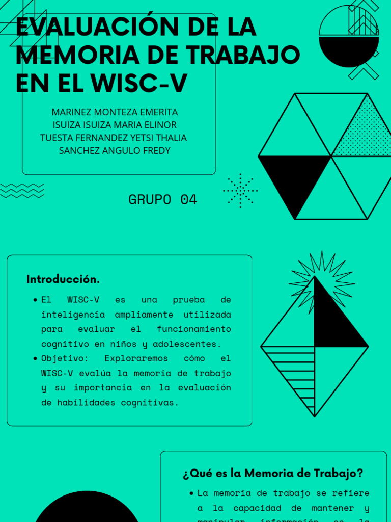 Memoria de Trabajo G 4 | PDF | Memoria de trabajo | Memoria