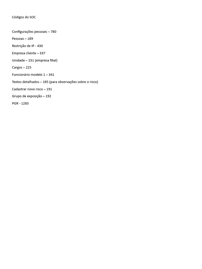 Códigos Do SOC | PDF | Computadores