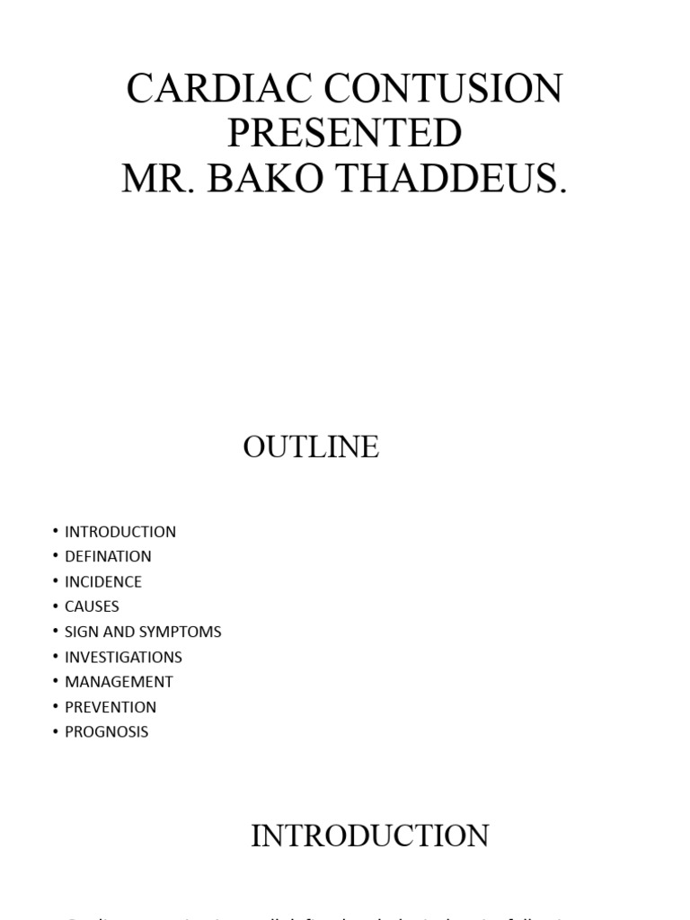 Cardiac Contusion | PDF | Lifestyle