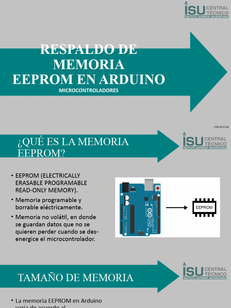 Respaldo de Memoria - EEPROM en Arduino | PDF