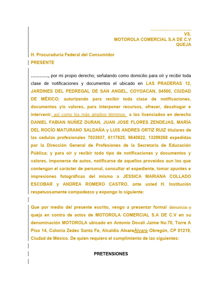 12102023 Queja profeco | PDF | Teléfonos móviles