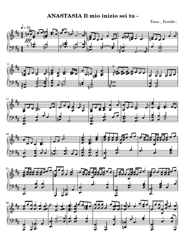 ANASTASIA Il Mio Inizio Sei Tu | PDF