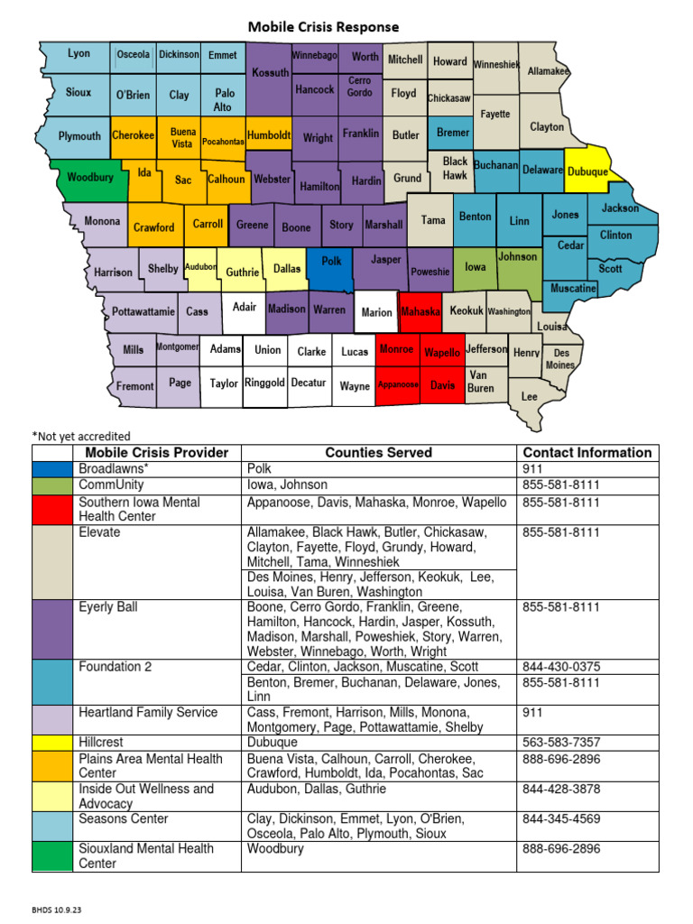 Mobile Crisis Response Map 10.9.23 | PDF