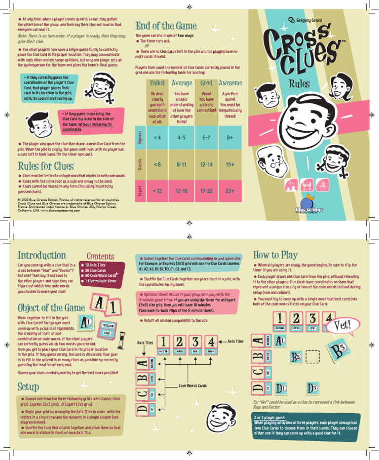 Cross Clues Rules | PDF