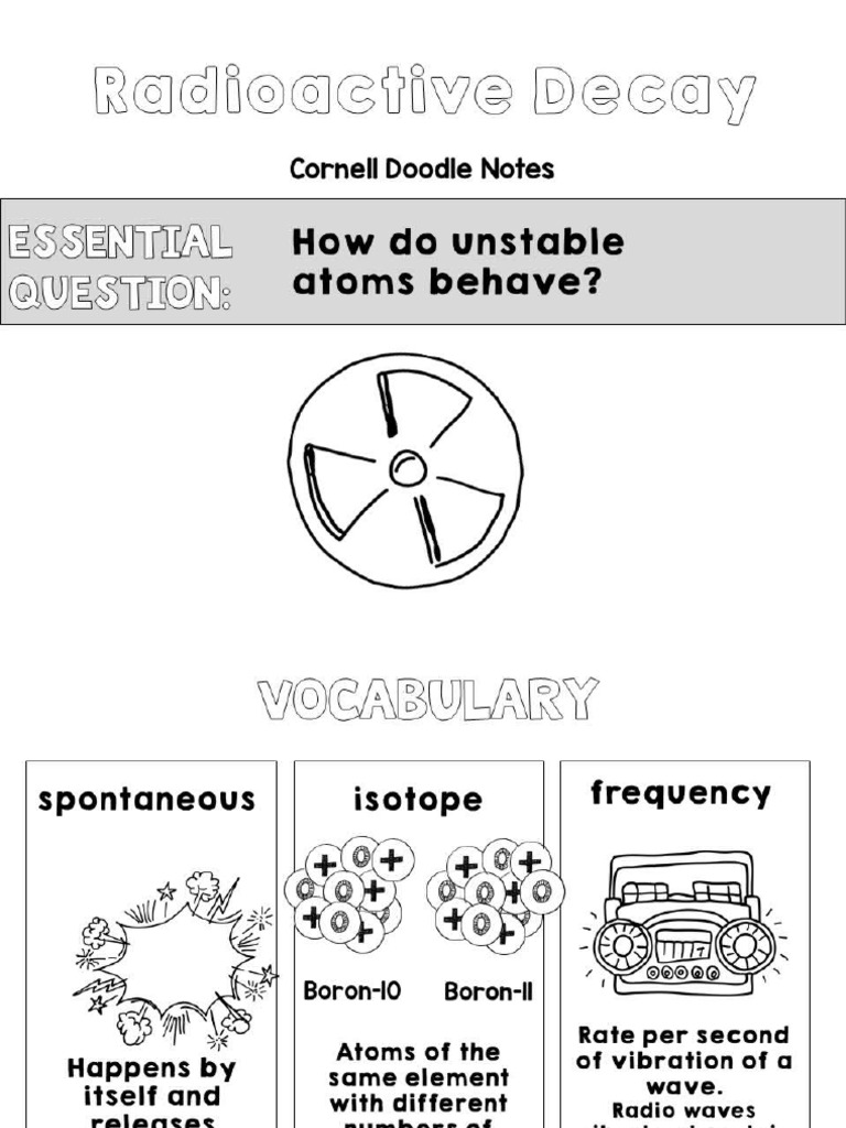 Radioactive Decay Cornell Doodle Notes Powerpoint Presentation | PDF