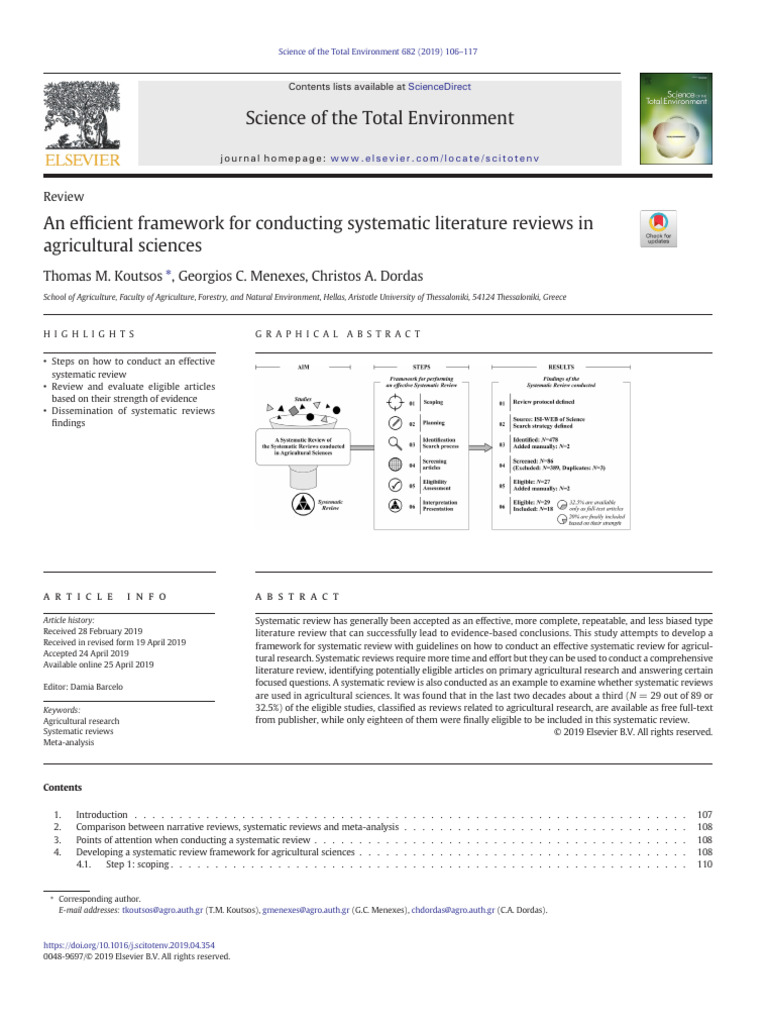 An Efficient Framework For Conducting Systematic Literature Reviews In