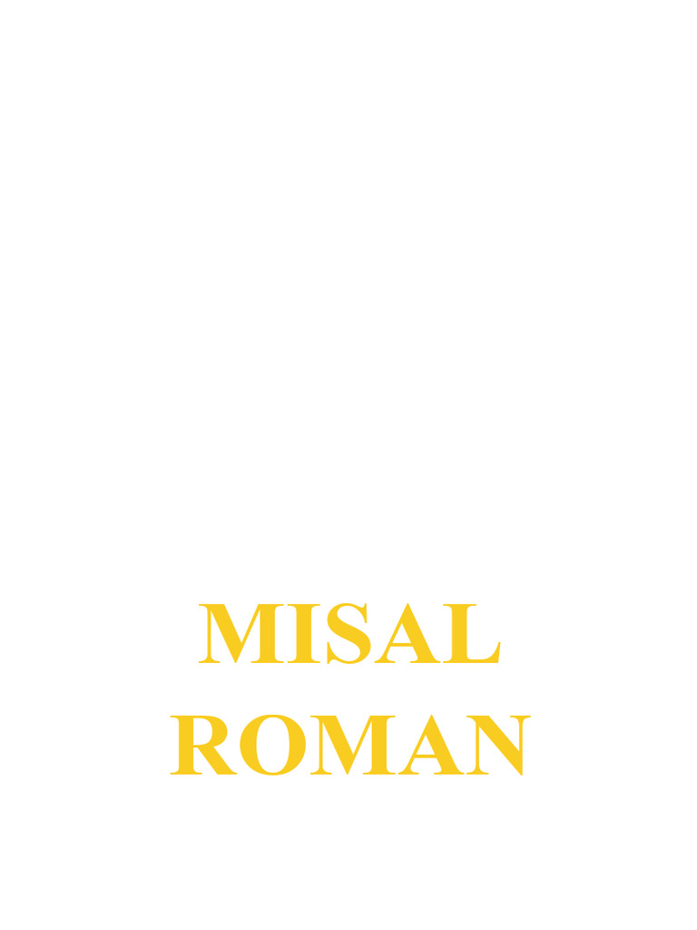 Roman Missal - Liturgy | PDF