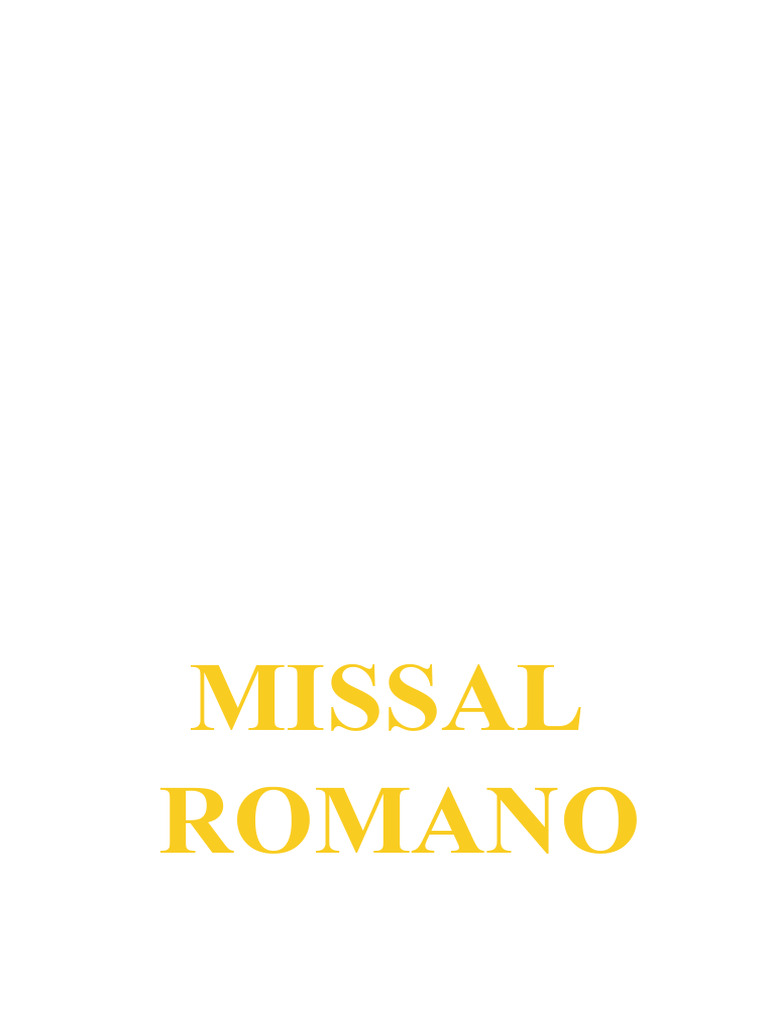 Missal Romano - Liturgia | PDF