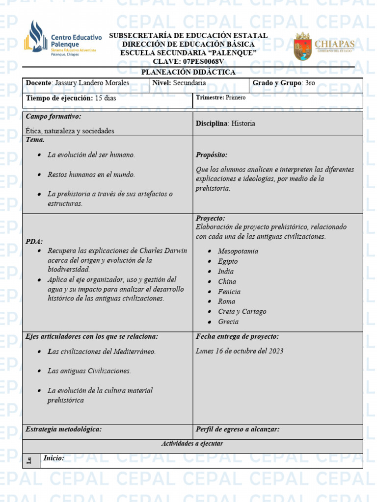 Plan 3ro Por Terminar | PDF