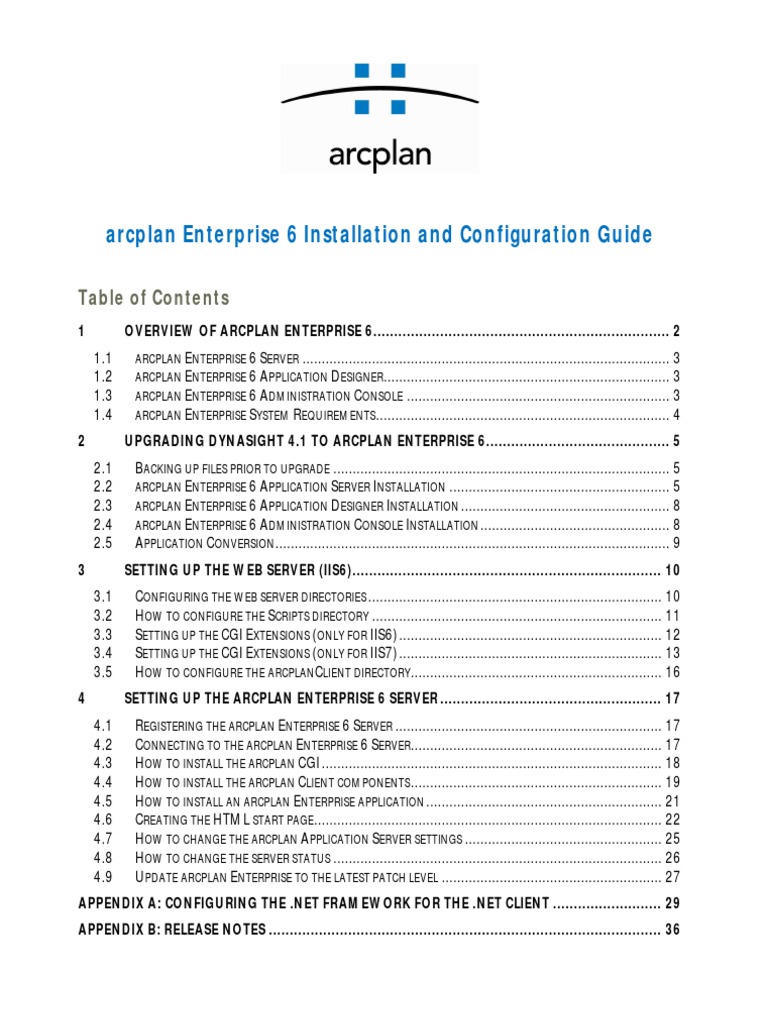 Arcplan Enterprise 6 Installation and Configuration | PDF | Web Server ...