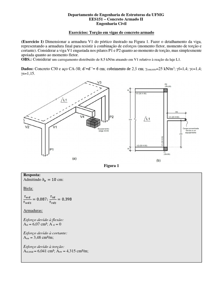 2a - Lista - 2023 2 Torcao Respostas | PDF