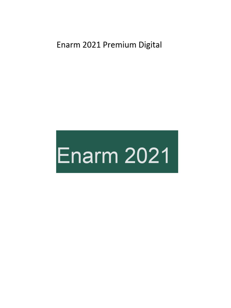 ENARM 2021 Medical Residency Exam Insights | PDF