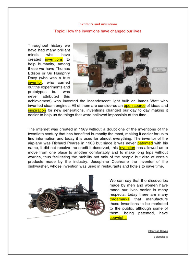 Inventors and Inventions | PDF | Art | Lifestyle