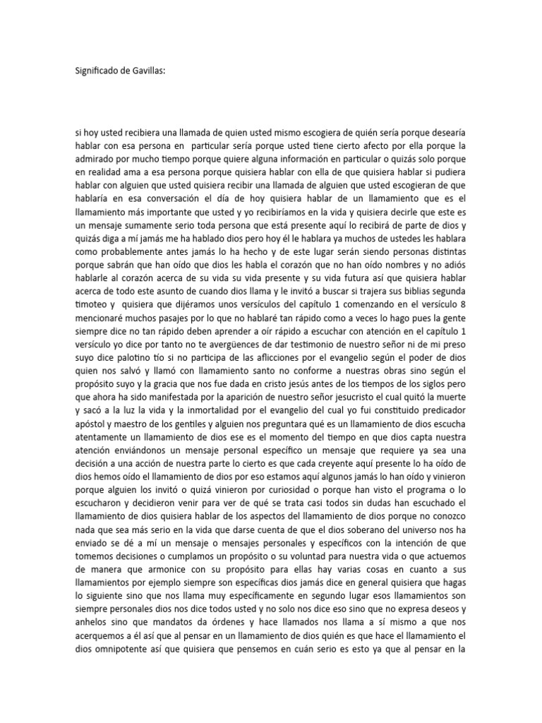 Significado de Gavillas | PDF | Salvación | Dios