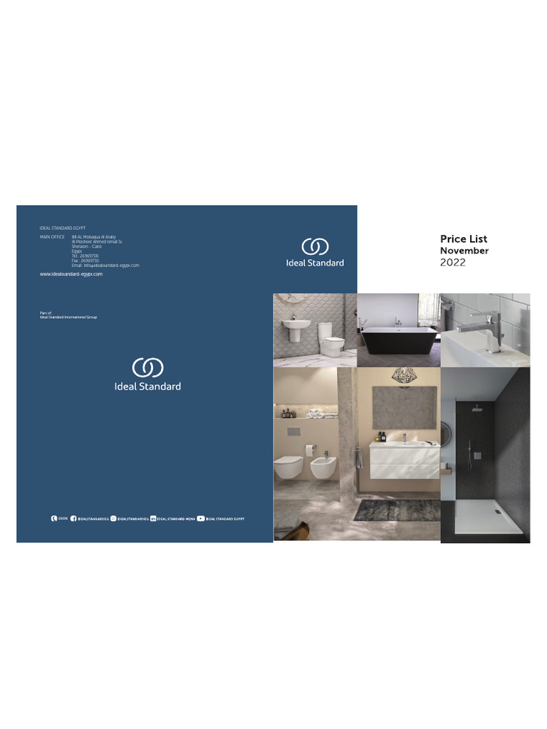 Ideal Standard Egypt Price List 2025 | PDF