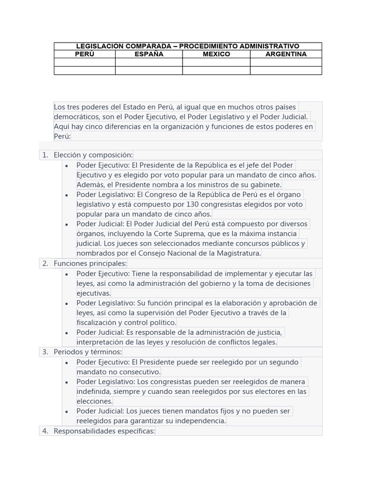Legislación Comparada | PDF