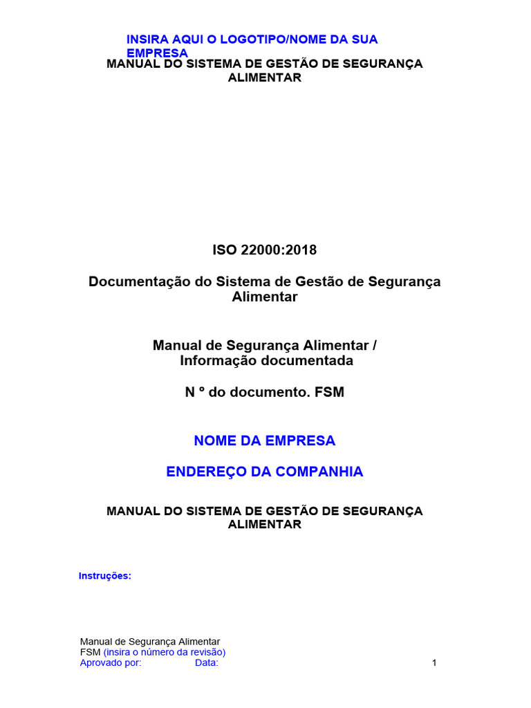 Modelo ISO 22000 | PDF | Segurança dos alimentos | Informática