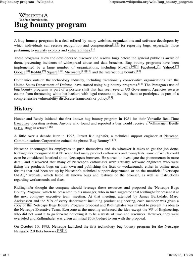 Bug Bounty | PDF | Security | Computer Security