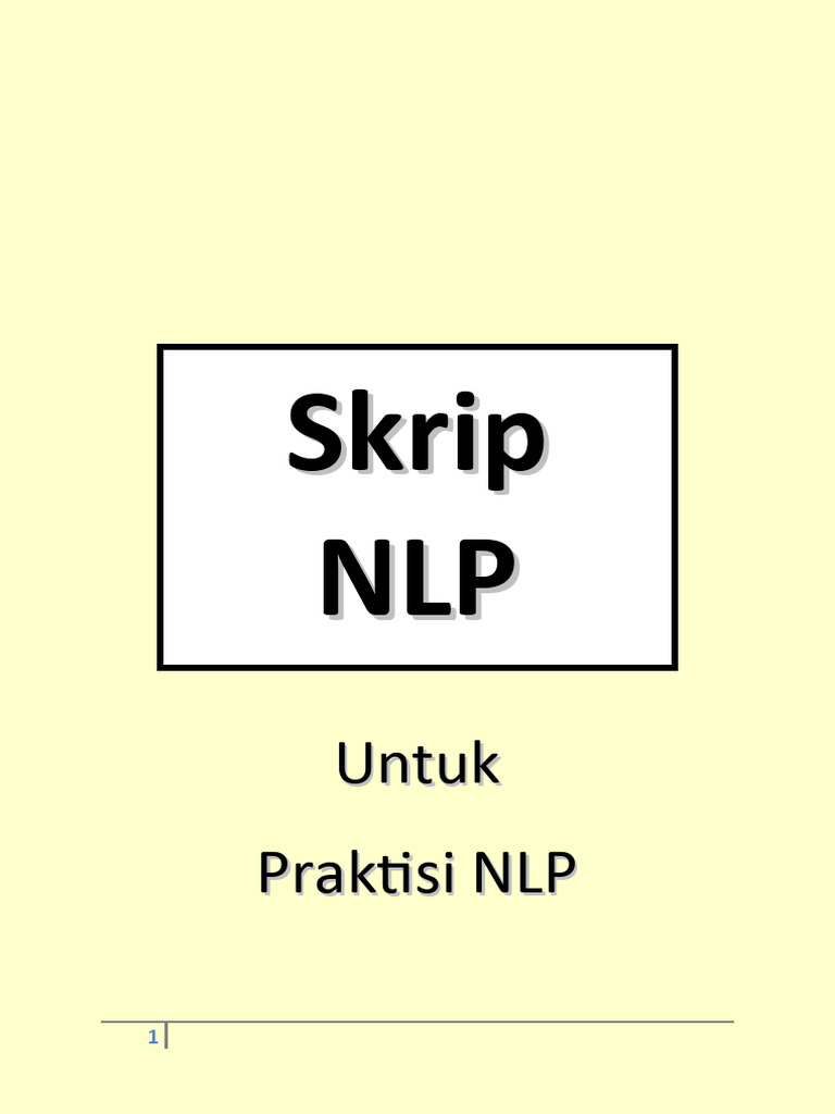 Skrip Master NLP | PDF