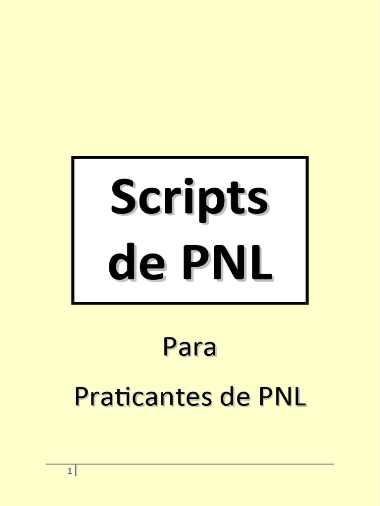 Scripts Mestres de PNL | PDF | Pensamento | Sistema visual