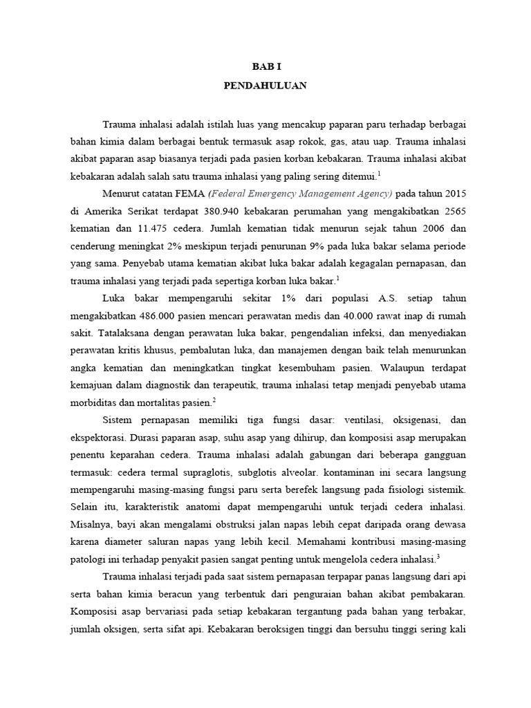Trauma Inhalasi: Penyebab dan Dampak | PDF