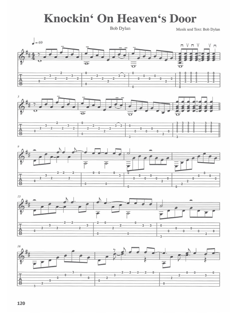 Knockin On Heaven Door (Bob Dylan-Gg) | PDF