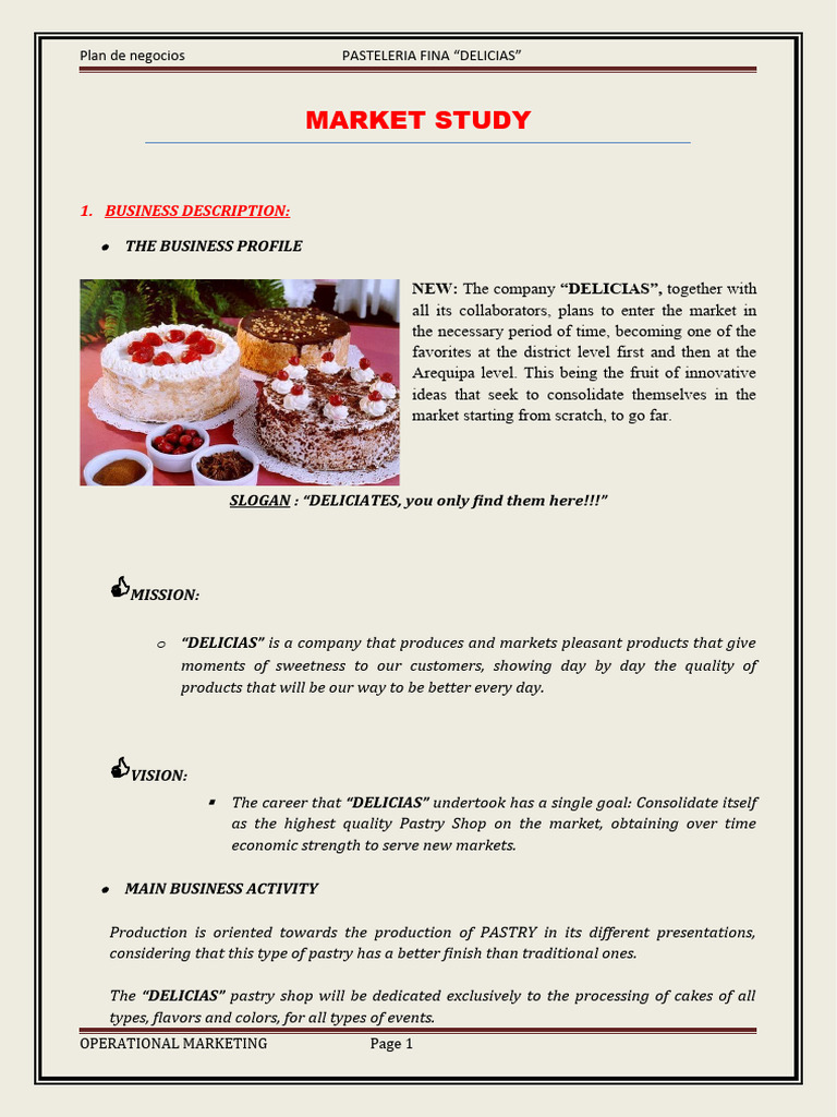Pastry Market Study | PDF | Bakery | Demand