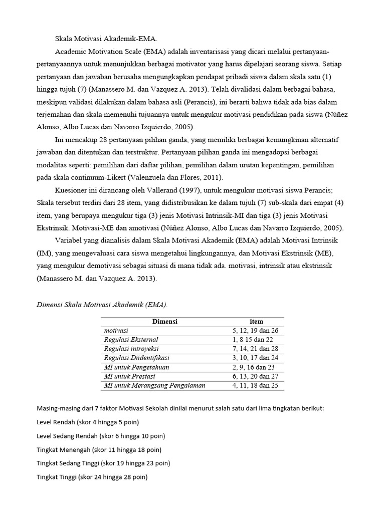 Motivasi EMA | PDF