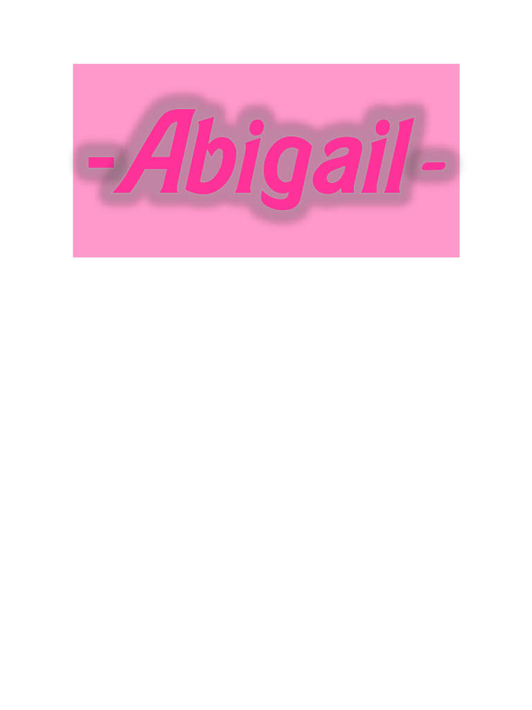 Abigail | PDF
