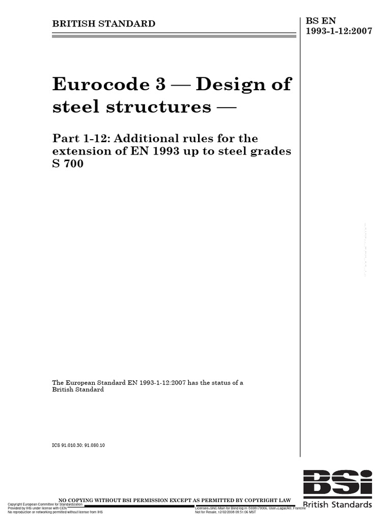 BS en 1993-1-12 - 2007 | PDF