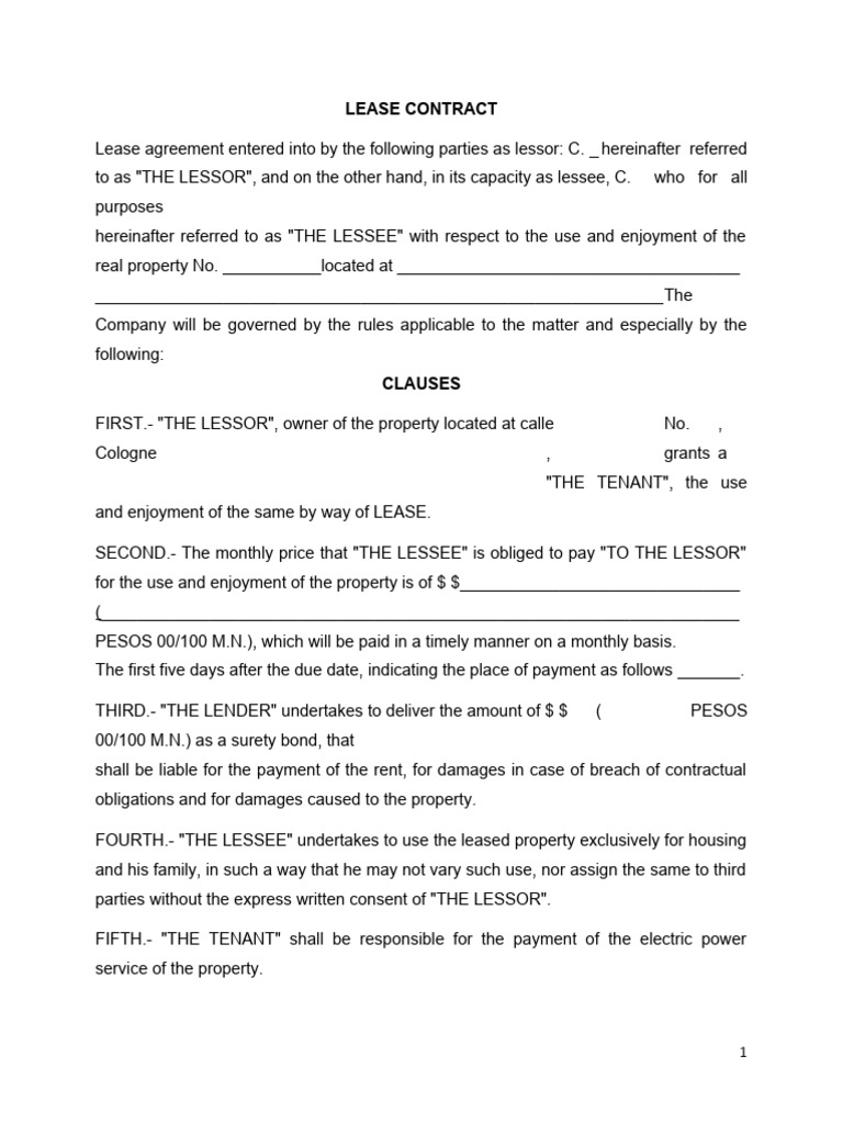 LEASE AGREEMENT.pdf | PDF | Lease | Leasehold Estate