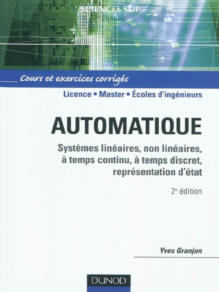 Automatique Systemes Lineaires, Noninu, A Temps Discret - Yves Granjon ...