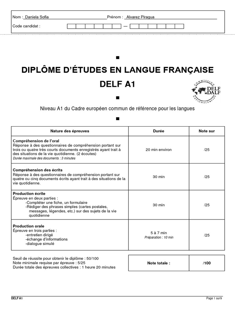 Delf A1 Mod | PDF | euro | Lexique