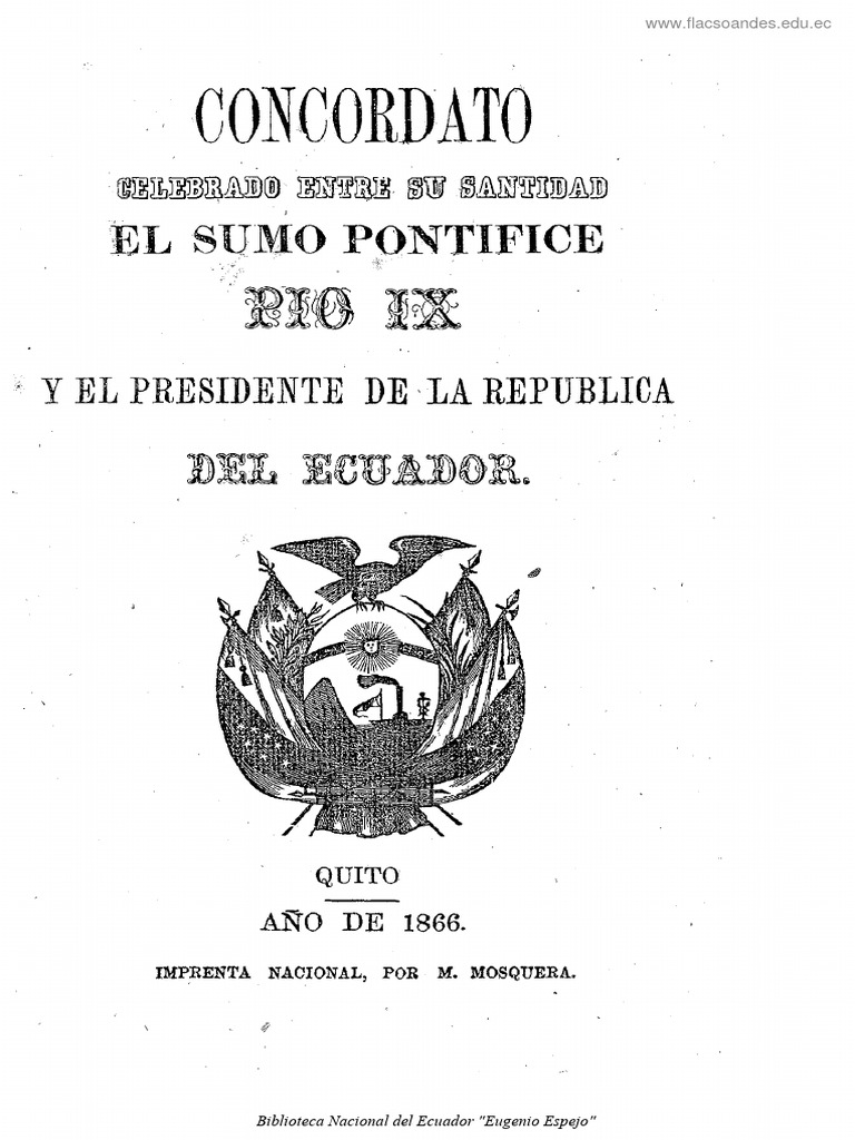Concordato de García Moreno y Pío IX | PDF