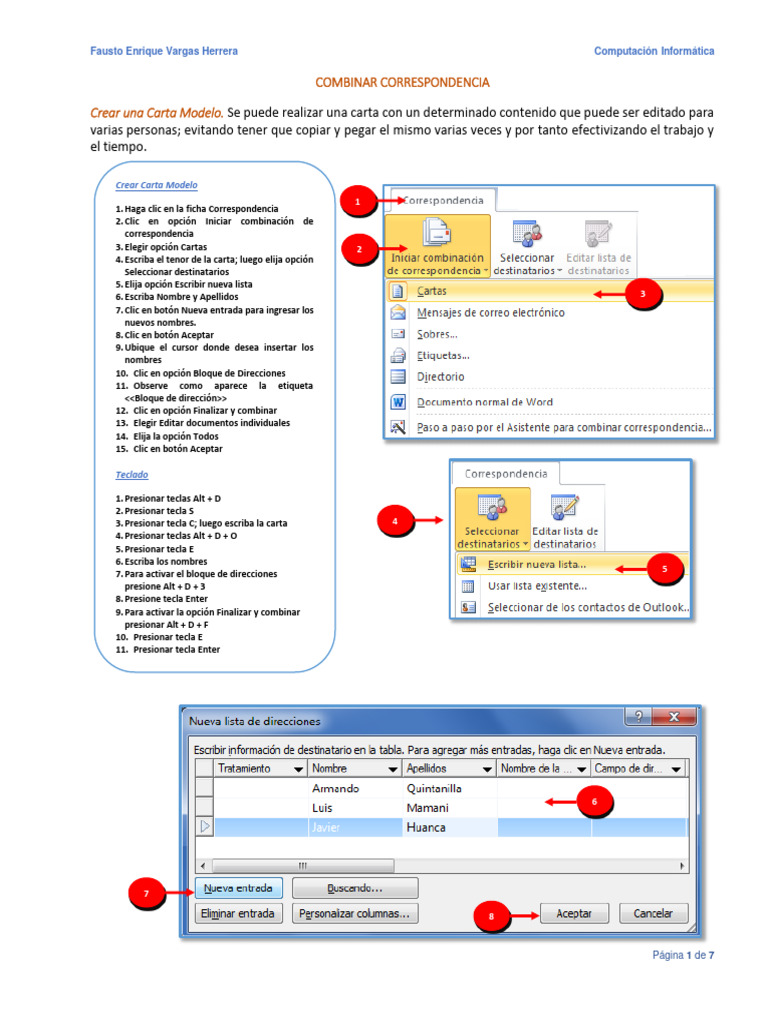 Guía Completa de Combinación de Correspondencia en Word | PDF