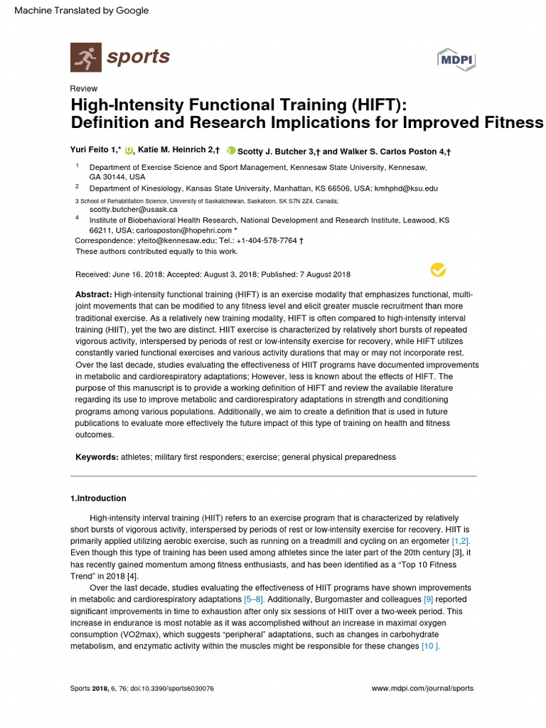 HIFT: Fitness Redefined for Athletes | PDF | High Intensity Interval ...