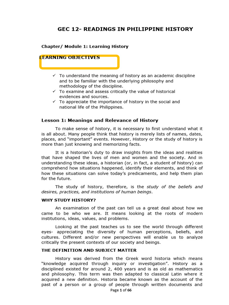 Gec 12 Chapter 1,2,3 | PDF | Primary Sources