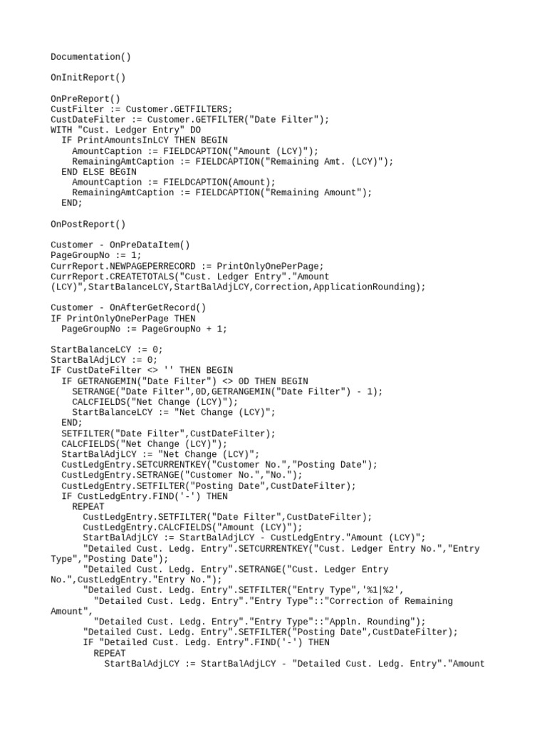 Cust - Detail Trial Bal | PDF | Boolean Data Type | Computer Programming