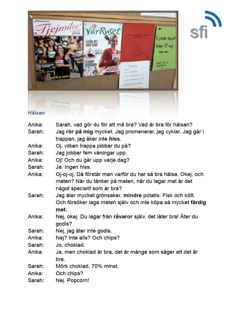 Hälsan SFI | PDF