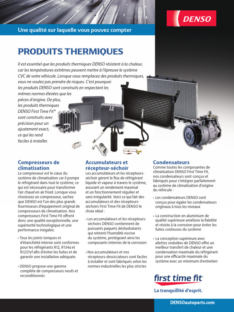 DENSO Thermal Product Sheet French - 0422 | PDF