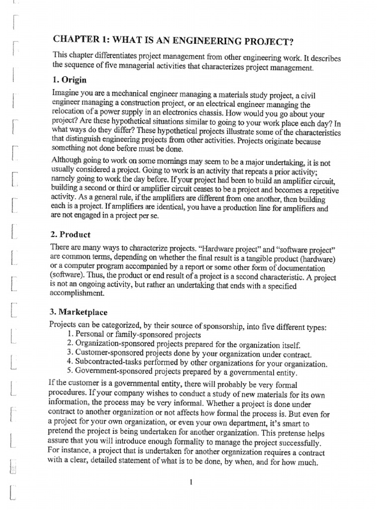 Ch. 01 - What Is An Engineering Project | PDF