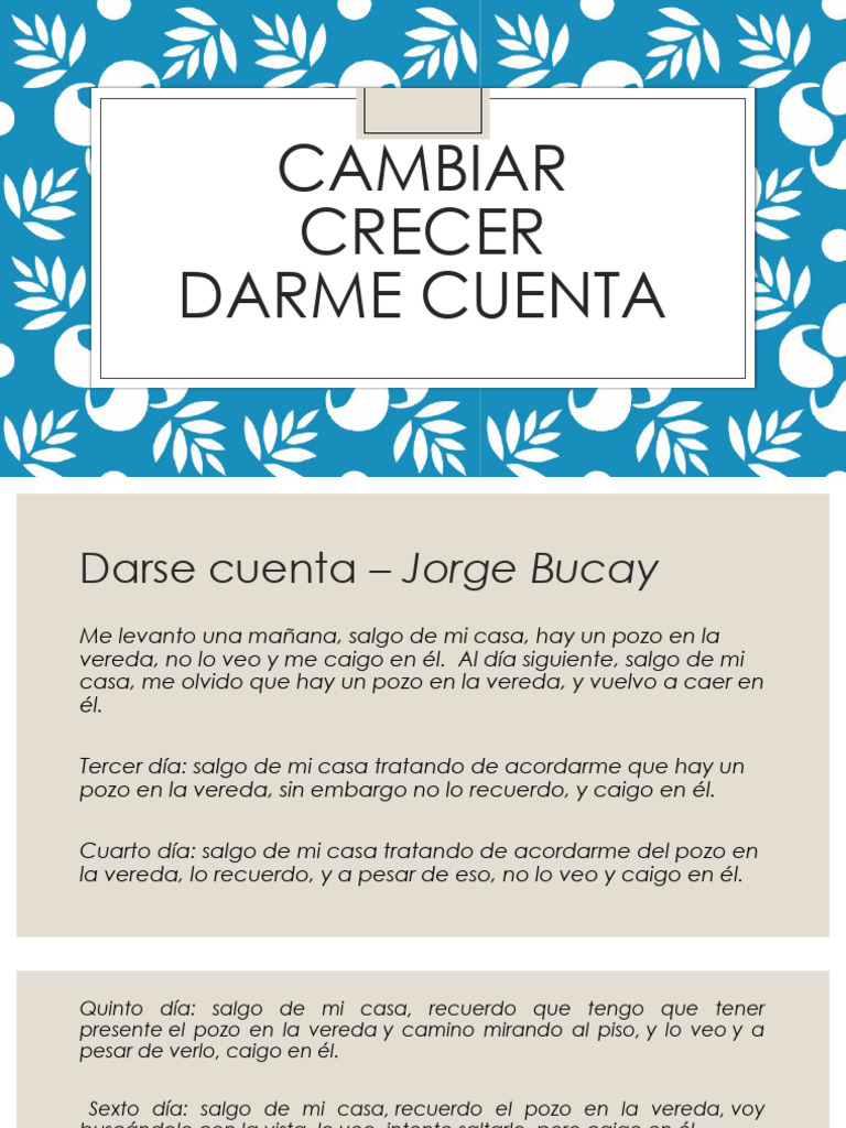 Cambios - Darnos Cuenta | PDF