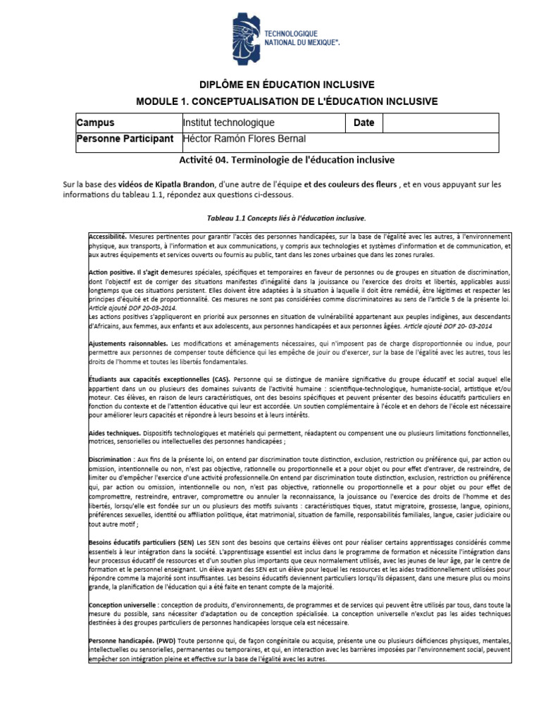 Flores - Hector M1 - ACT04 | PDF | Invalidité