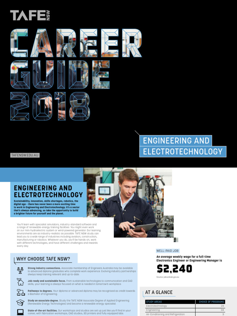 TAFE-NSW-Engineering-Electrotechnology-Career-Guide | PDF | Electrical ...