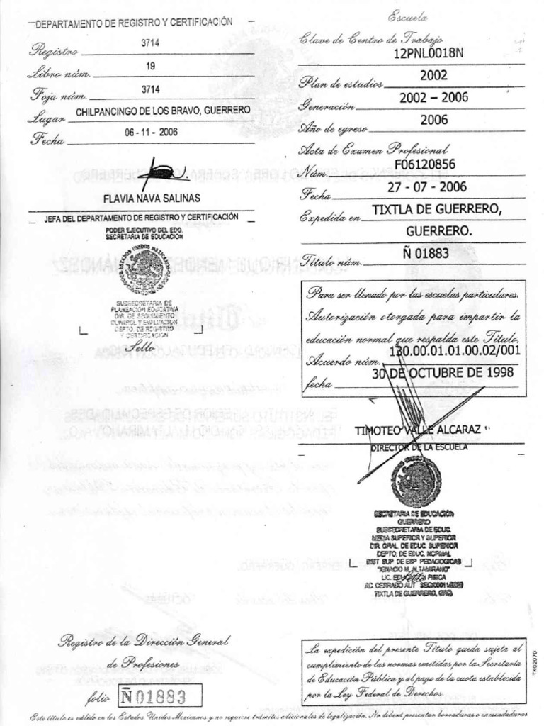 Titulo Reverso | PDF