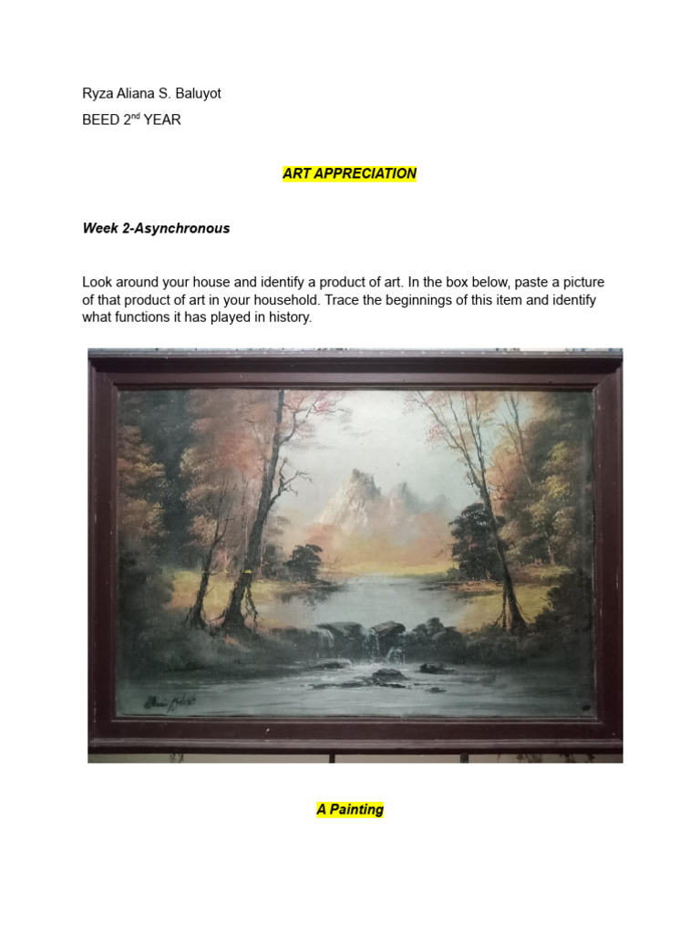 Week 2 - Art Appreciation | PDF