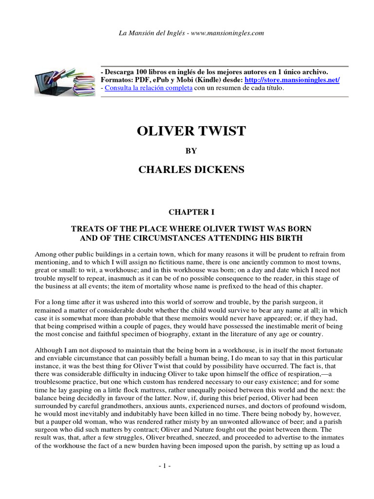 Oliver Twist - Charles Dickens | PDF